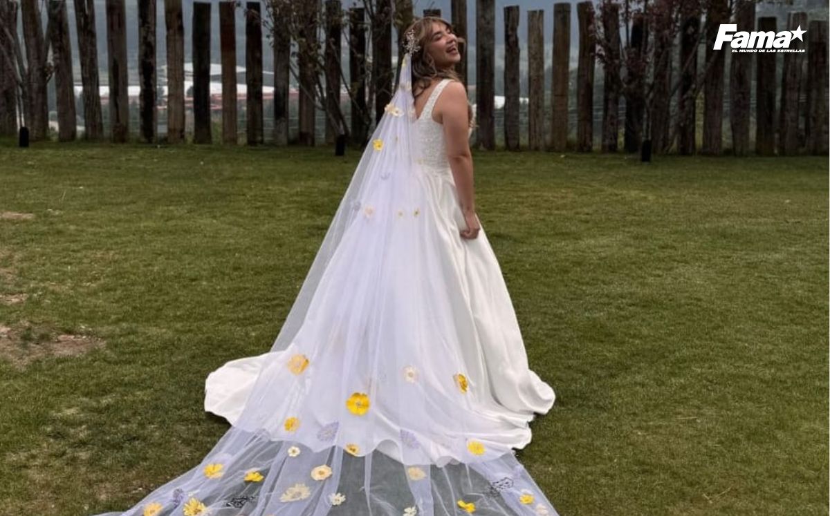 Así fue el hermoso vestido de novia de Daniela Luján en su bodaFama