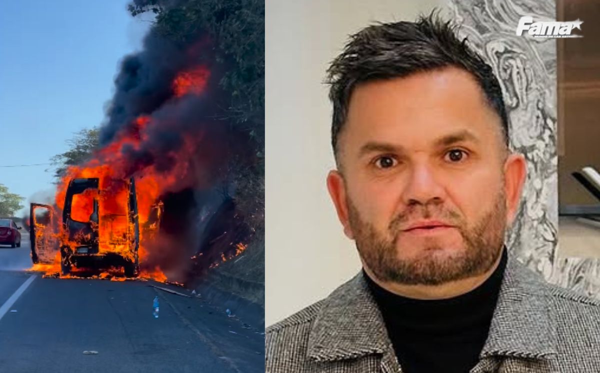 Camioneta del cantante Roberto Jr. se incendia tras sufrir accidenteFama