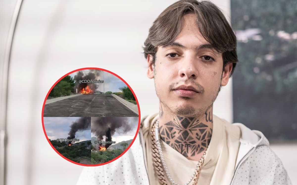 Reportan que presunta camioneta de Natanael Cano se habría incendiado ...