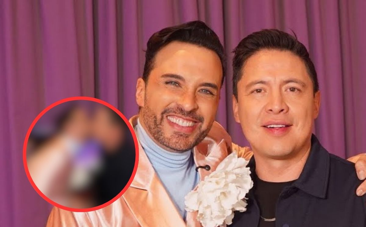 Apio Quijano besa al actor Armando Hernández en programaFama