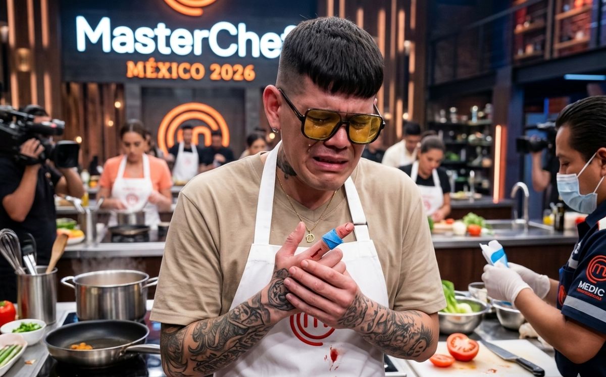 Participante de MasterChef México 24/7 se corta un dedo en la cocinaFama